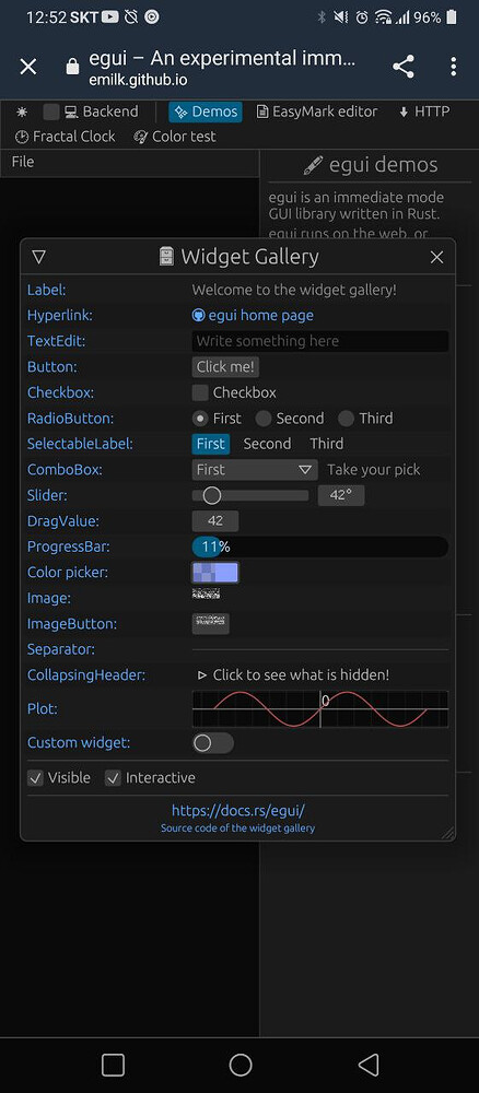 Egui: 순수 Rust의 사용하기 쉬운 GUI 소개 - 🦀 Rust 소모임 - 닷넷데브