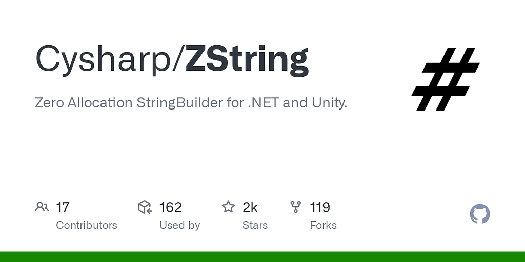 제로 할당 StringBuilder - ZString 소개 - 📤 정보 공유 - 닷넷데브