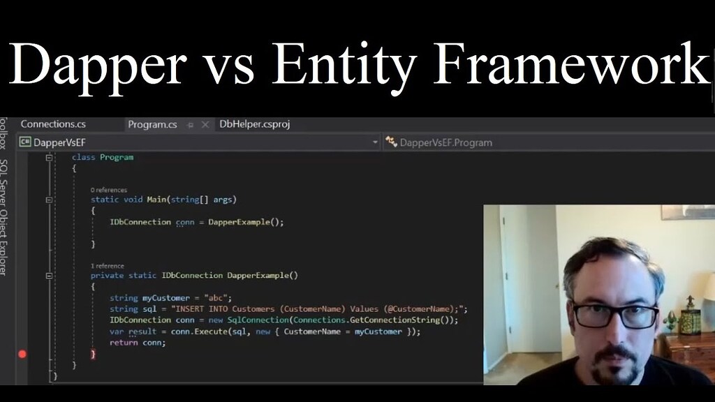 Dapper Vs Entity Framework 👓 읽을 거리 닷넷데브