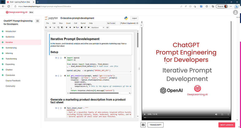 DeepLearning.AI에서 개발자를 위한 ChatGPT 프롬프트 엔지니어 과정을 무료로 제공 - 📤 정보 공유 - 닷넷데브