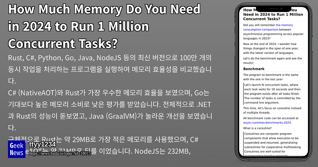 How Much Memory Do You Need in 2024 to Run 1 Milli | GeekNews - 📰 닷넷 소식 - 닷넷데브