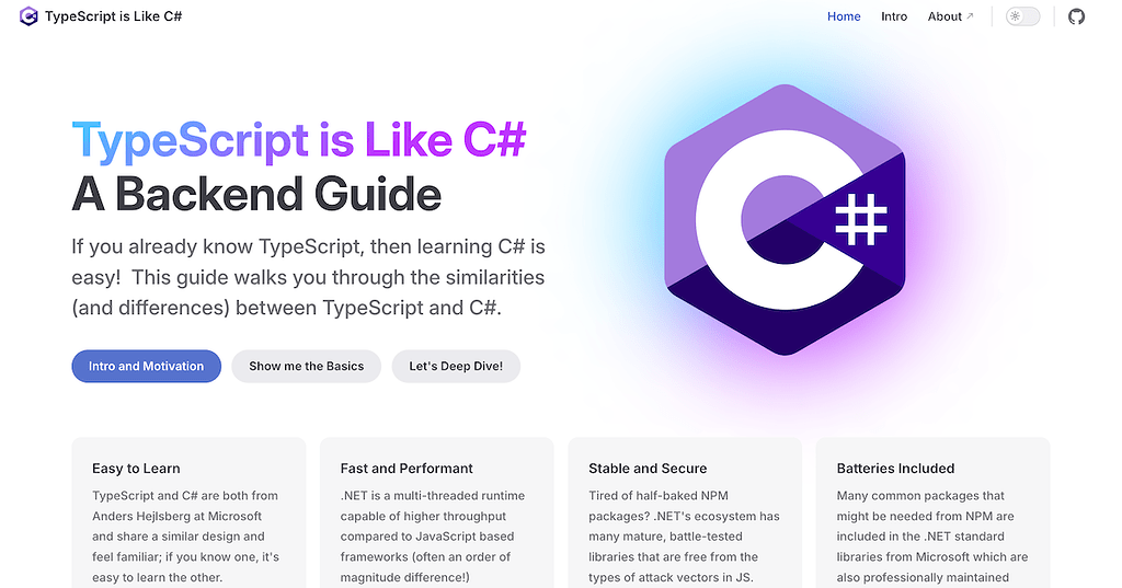 TypeScript는 C#과 닮았다. - 👓 읽을 거리 - 닷넷데브